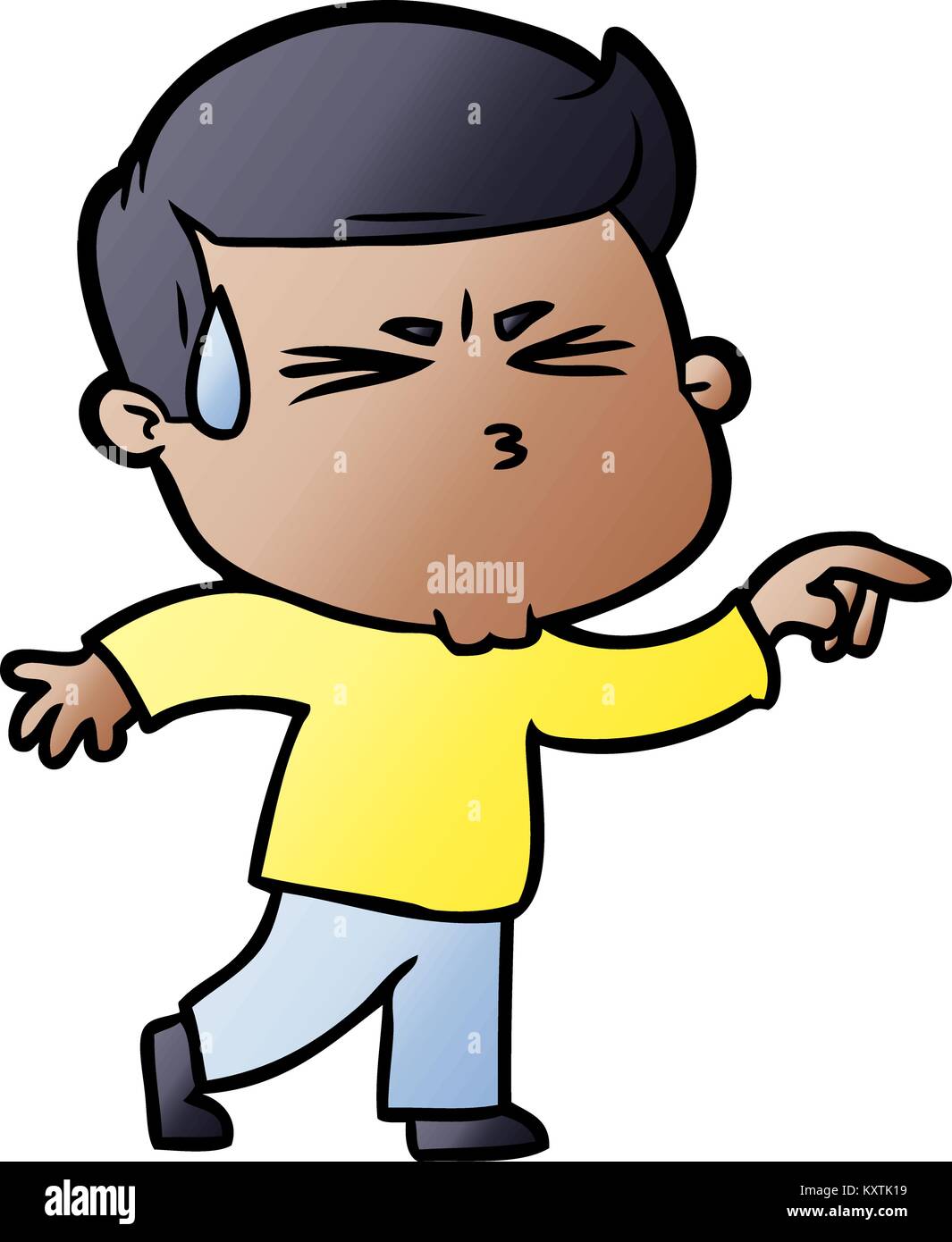 cartoon man sweating Stock Vector Image & Art - Alamy