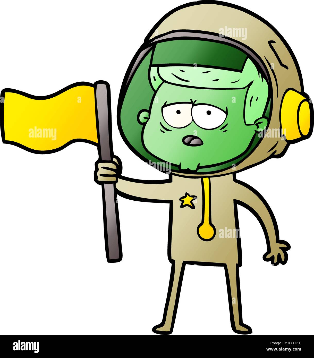 cartoon tired astronaut Stock Vector Image & Art - Alamy