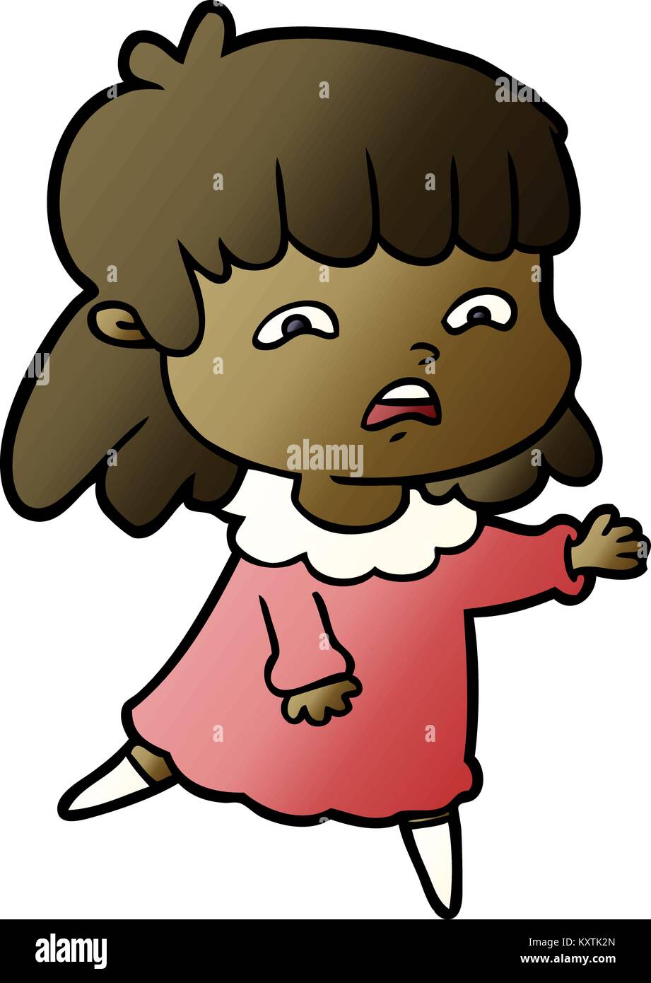 cartoon worried woman Stock Vector Image & Art - Alamy