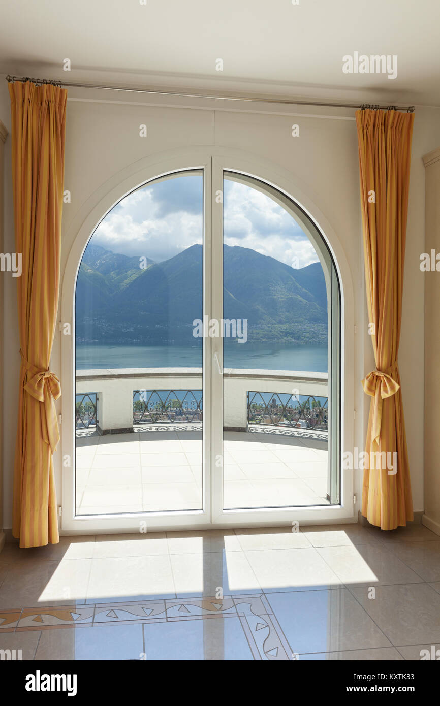window of a luxury house, balcony view Stock Photo - Alamy