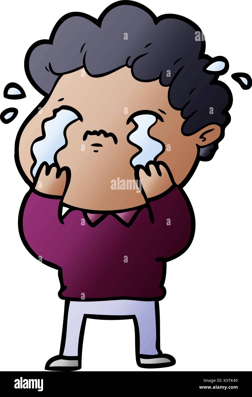 cartoon man crying Stock Vector Image & Art - Alamy