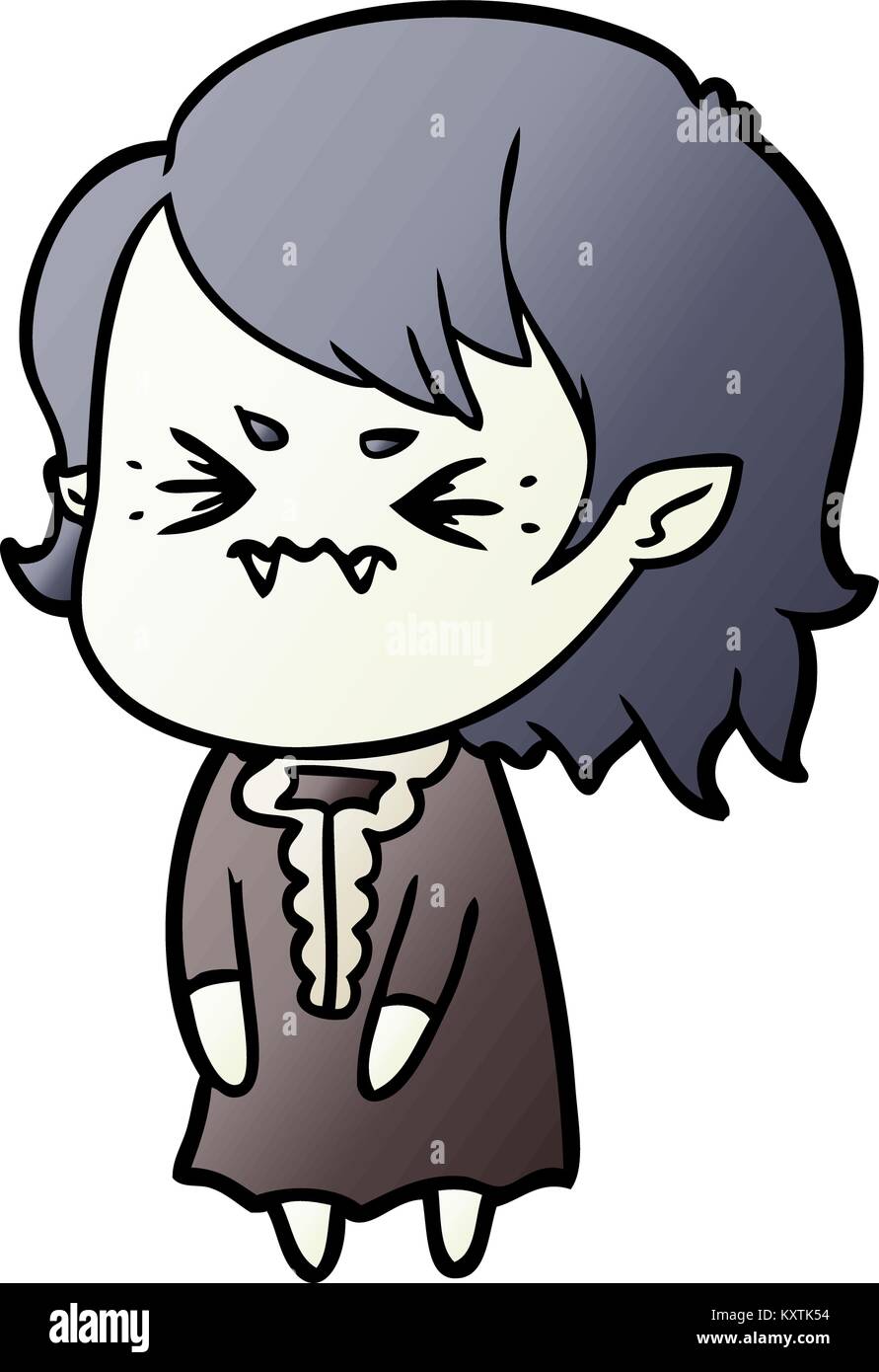 annoyed cartoon vampire girl Stock Vector Image & Art - Alamy