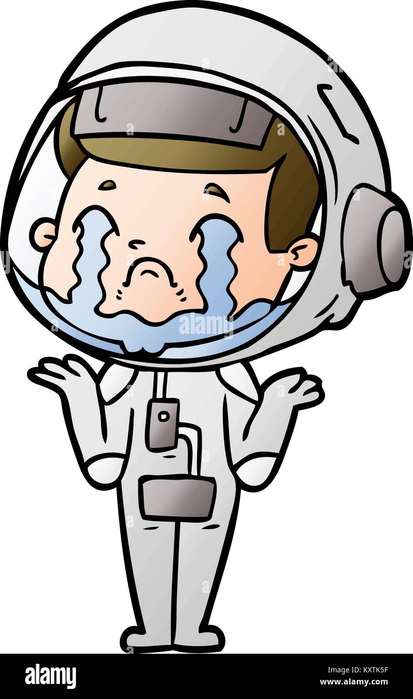 cartoon crying astronaut Stock Vector Image & Art - Alamy