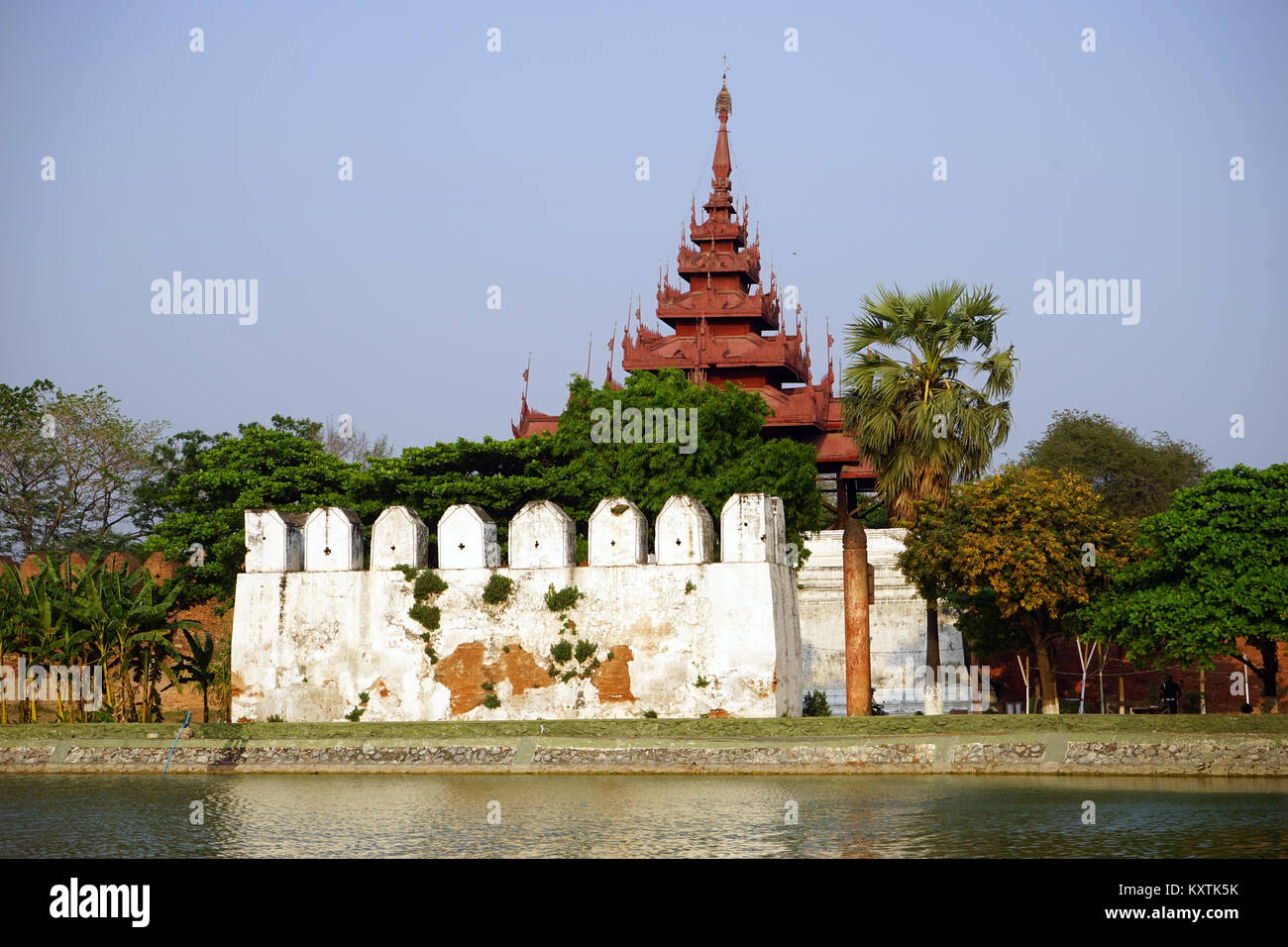 MANDALAY, MYANMAR - CIRCA APRIL 2017 Gate of Royal palace Stock Photo ...