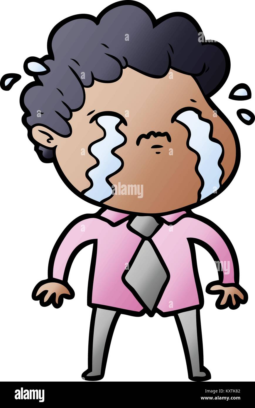 cartoon man crying Stock Vector Image & Art - Alamy