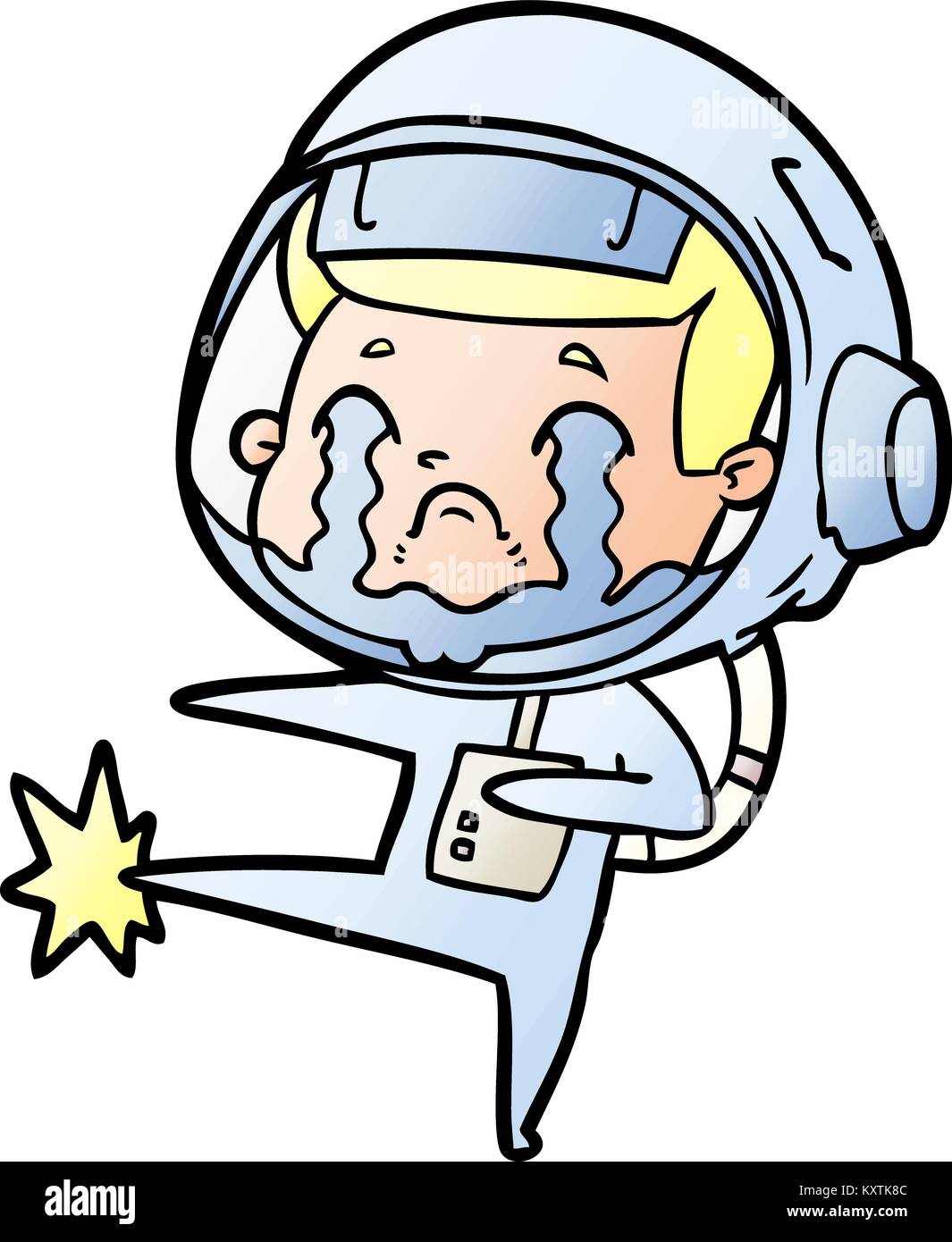 cartoon crying astronaut Stock Vector Image & Art - Alamy