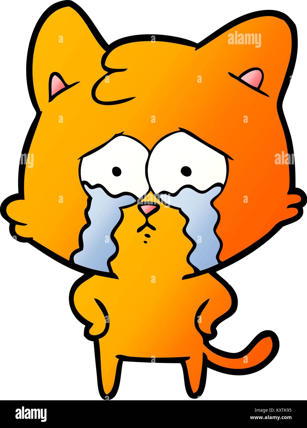 cartoon crying cat Stock Vector Image & Art - Alamy