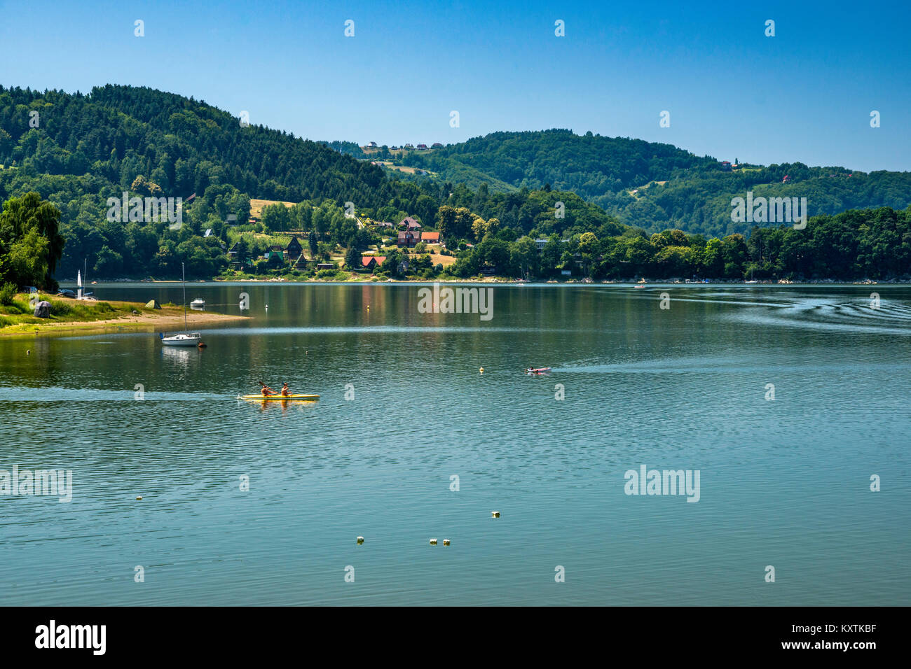Jezioro Roznowskie (Roznow Lake), artificial reservoir in Malopolska ...