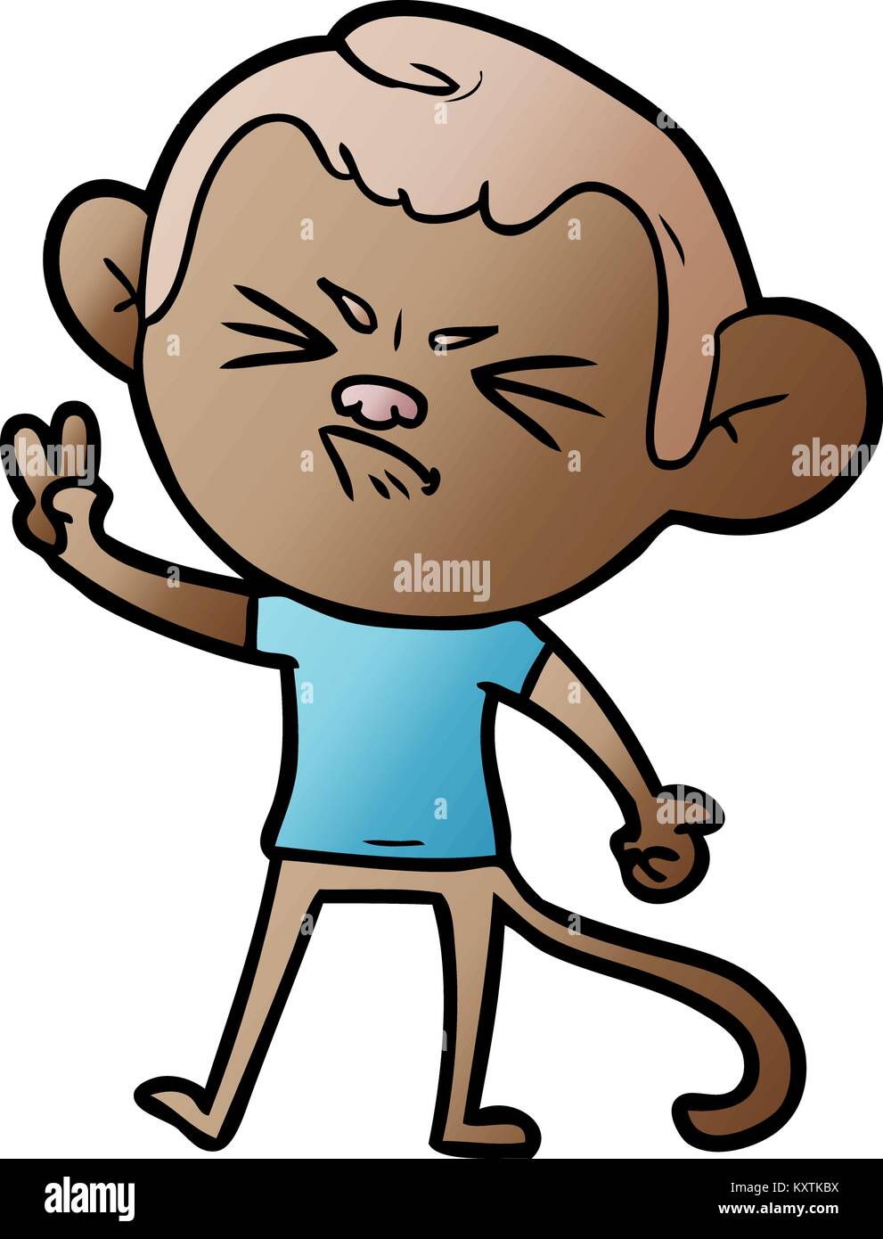 cartoon angry monkey Stock Vector Image & Art - Alamy