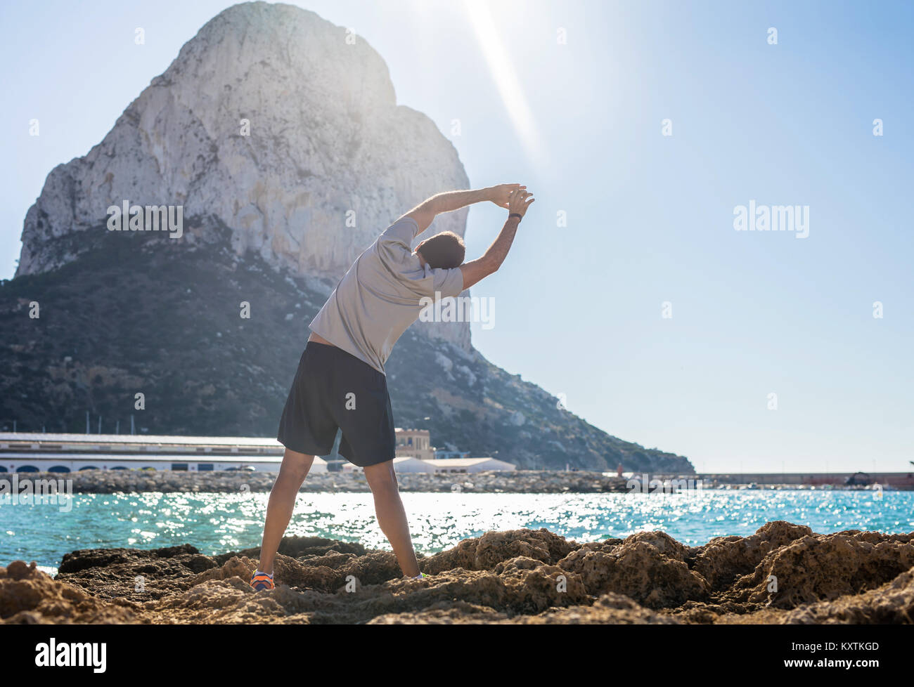 Warming up training side view hi-res stock photography and images - Alamy