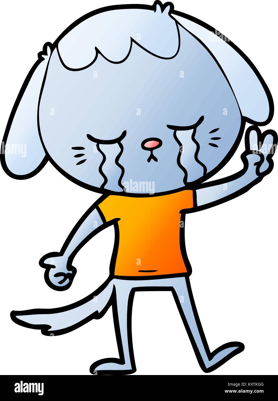 cartoon dog crying Stock Vector Image & Art - Alamy