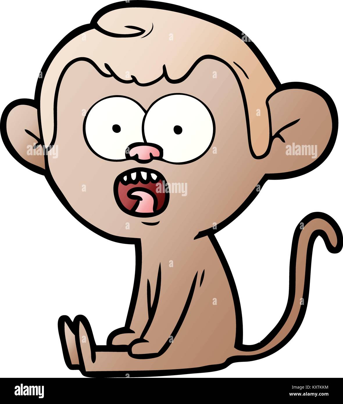 cartoon shocked monkey Stock Vector Image & Art - Alamy