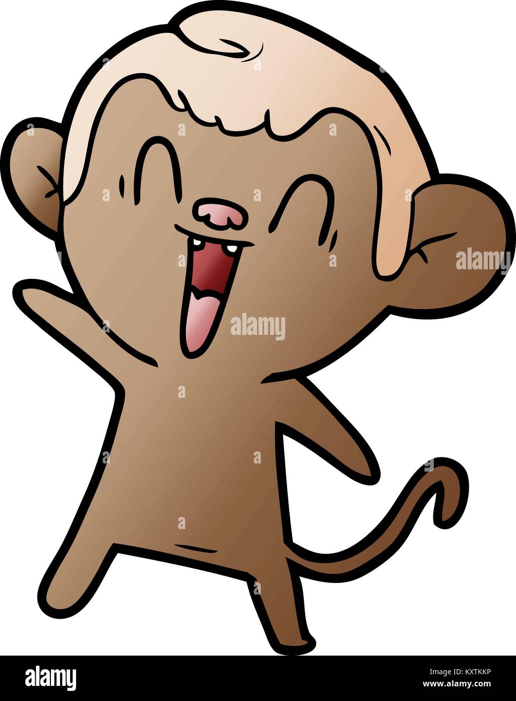 cartoon laughing monkey Stock Vector Image & Art - Alamy