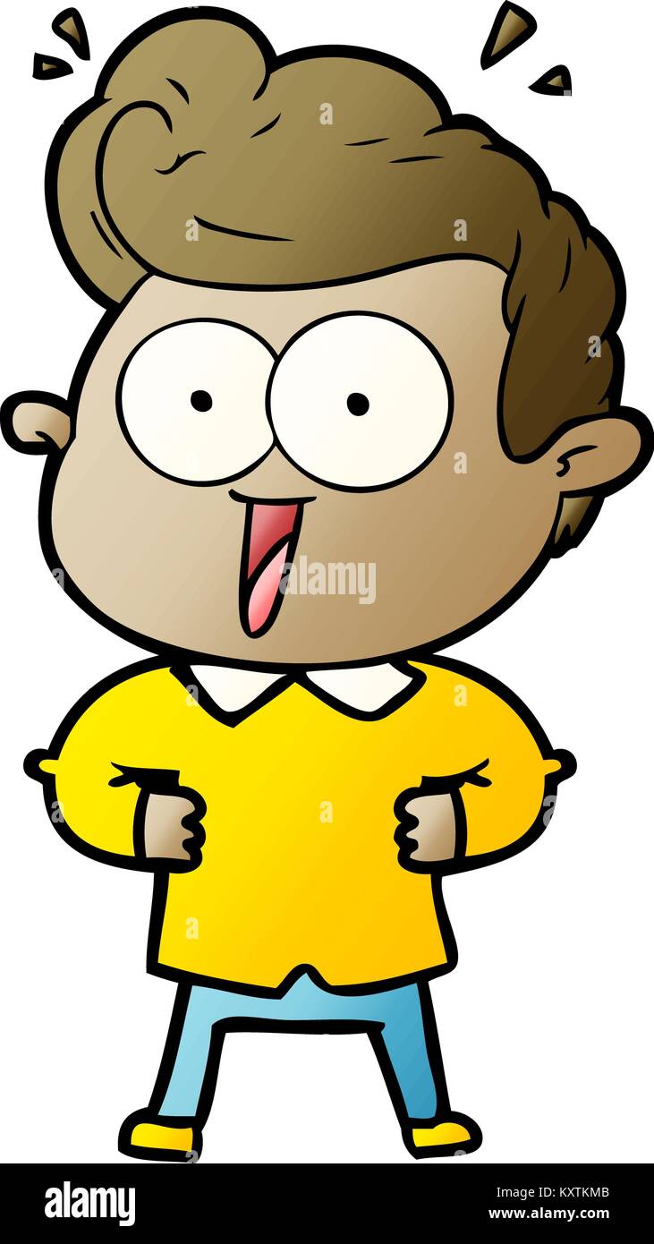 cartoon excited man Stock Vector Image & Art - Alamy