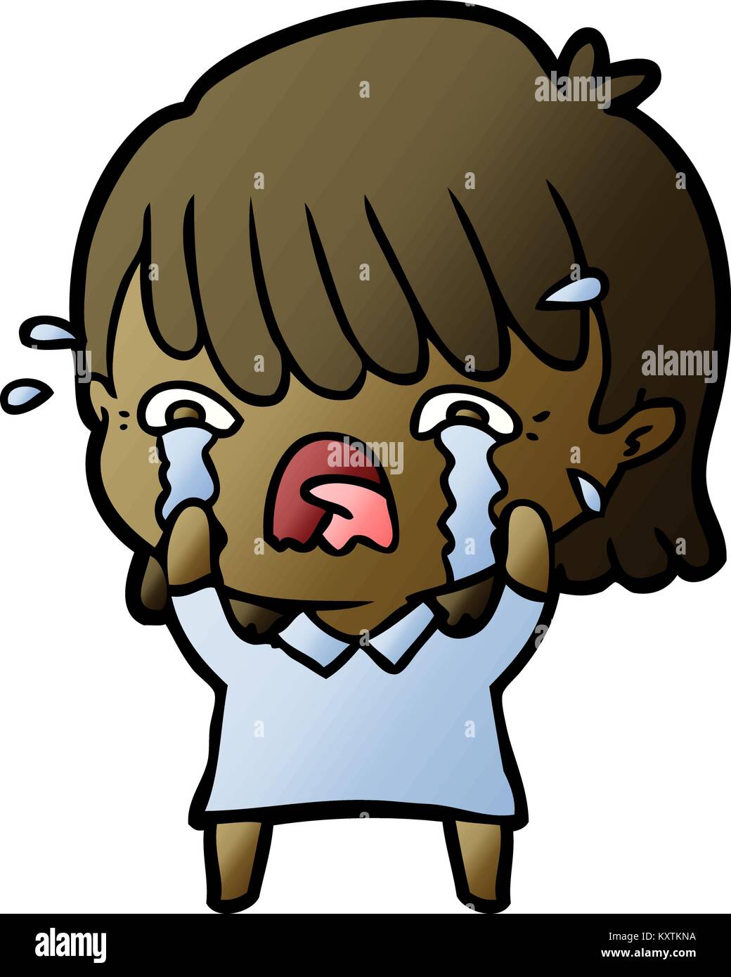 cartoon girl crying Stock Vector Image & Art - Alamy
