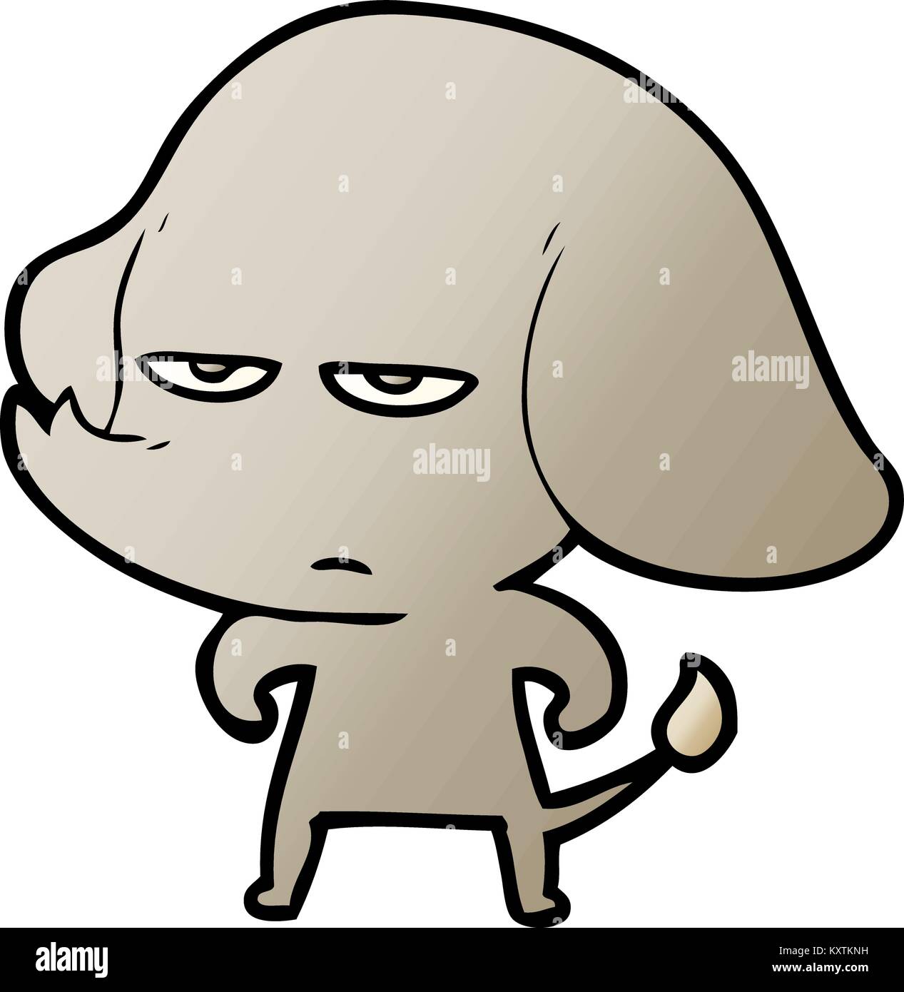 annoyed cartoon elephant Stock Vector Image & Art - Alamy