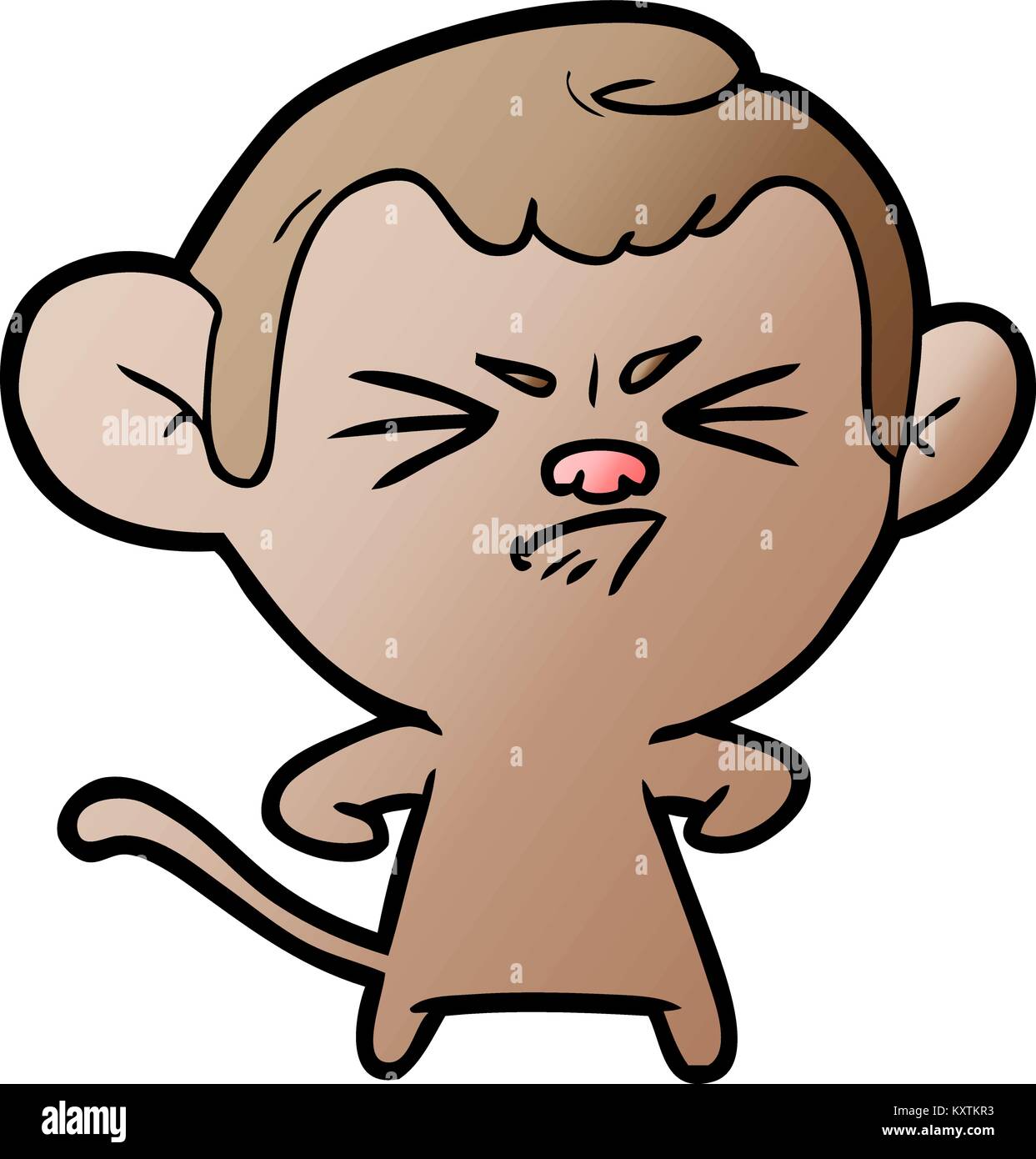 cartoon angry monkey Stock Vector Image & Art - Alamy
