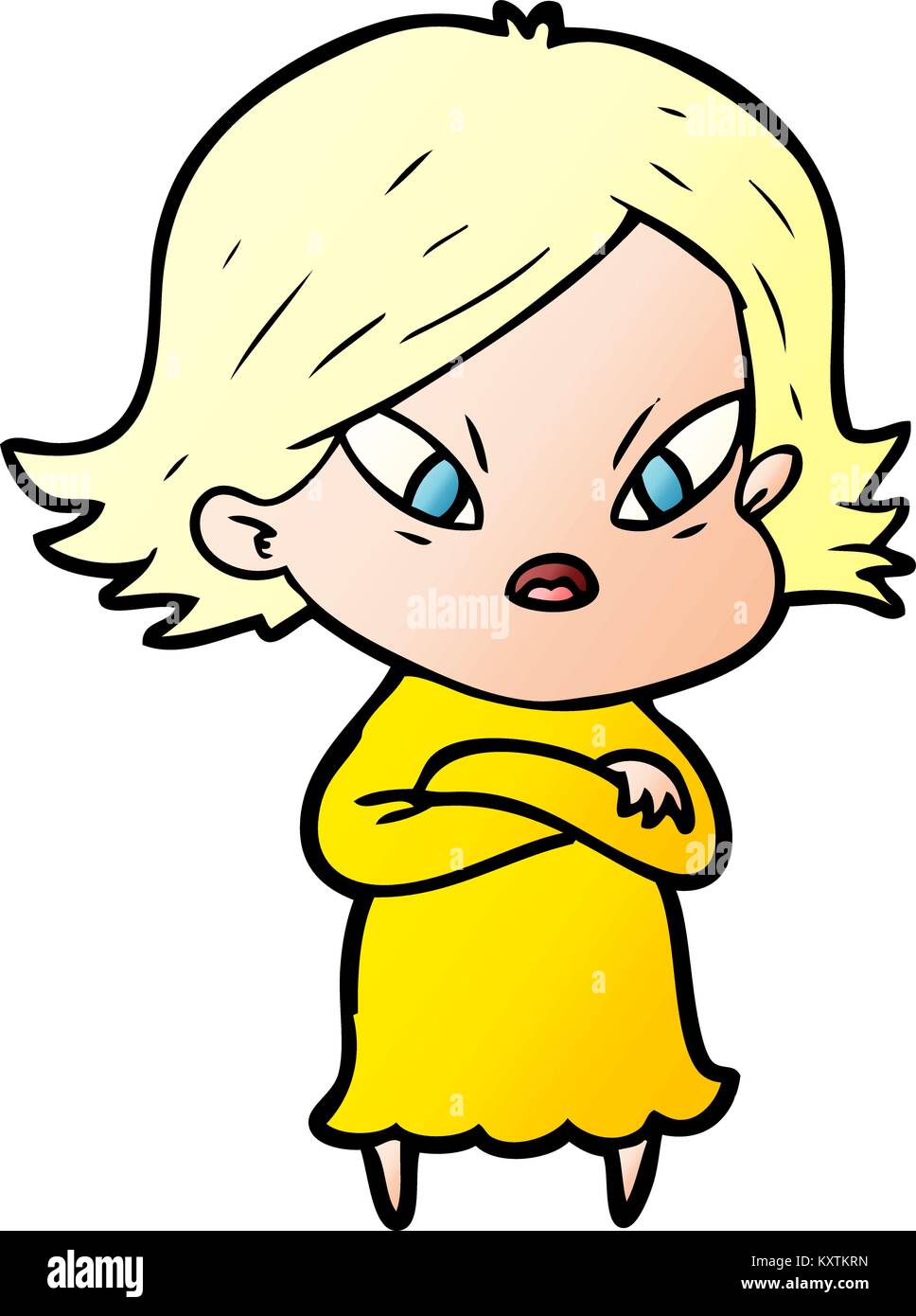 cartoon stressed woman Stock Vector Image & Art - Alamy