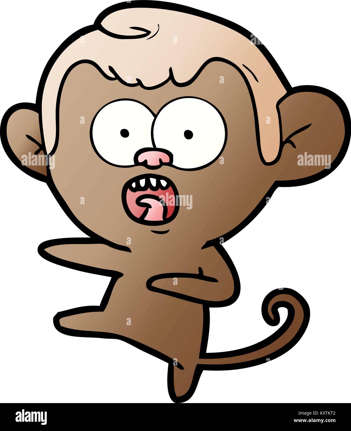 cartoon shocked monkey Stock Vector Image & Art - Alamy