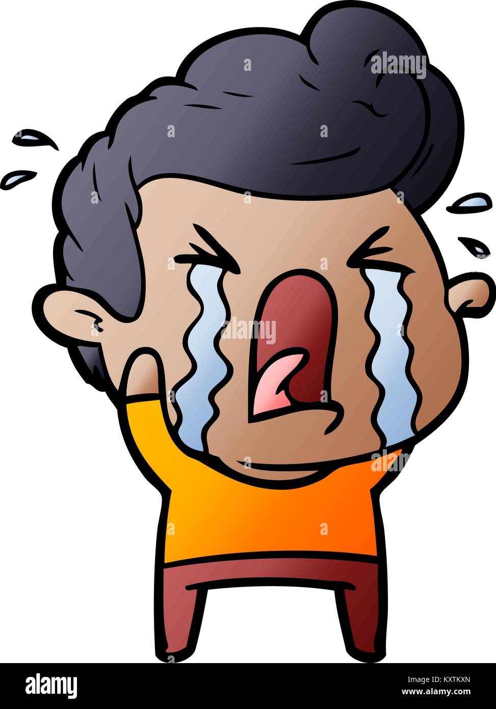 cartoon crying man Stock Vector Image & Art - Alamy