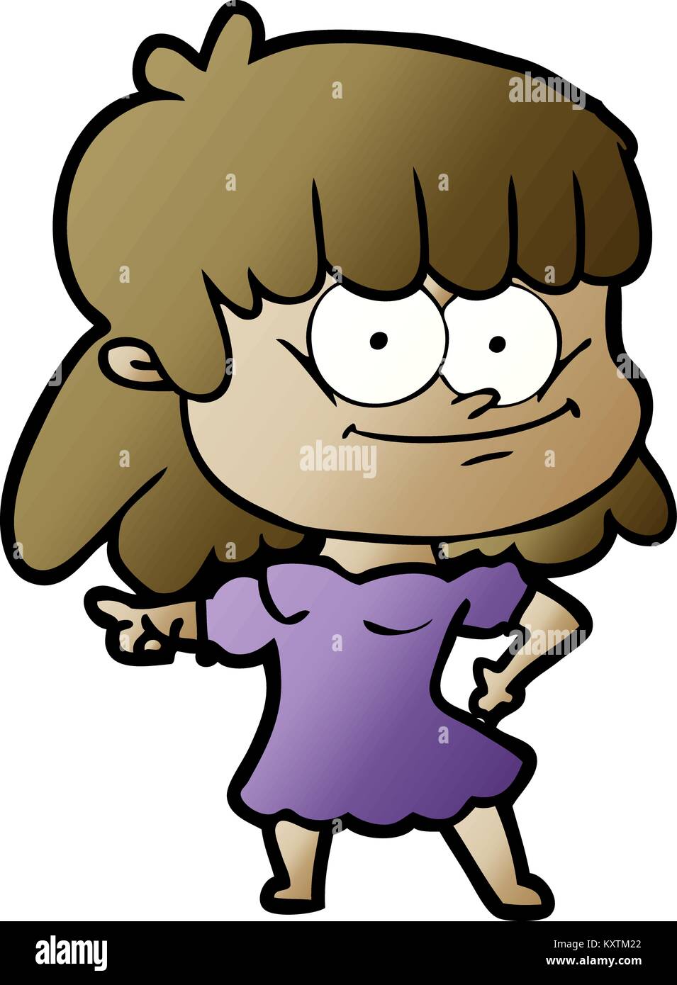 cartoon smiling woman Stock Vector Image & Art - Alamy
