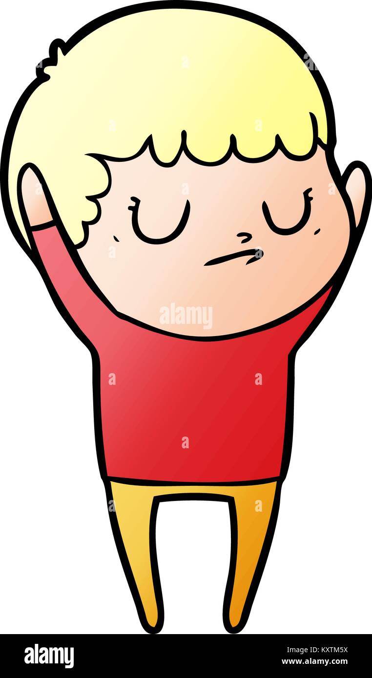 cartoon grumpy boy Stock Vector Image & Art - Alamy