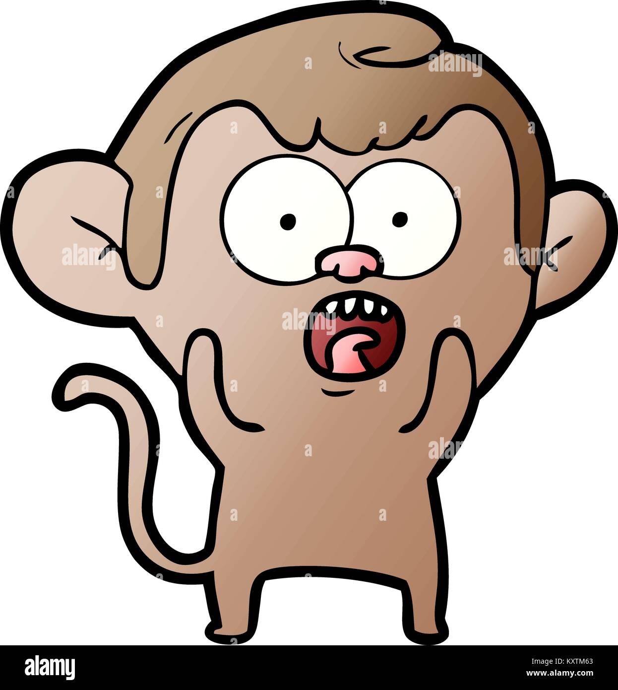 cartoon shocked monkey Stock Vector Image & Art - Alamy