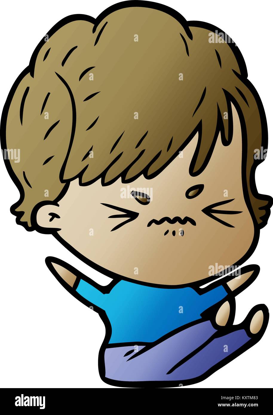 cartoon frustrated woman Stock Vector Image & Art - Alamy