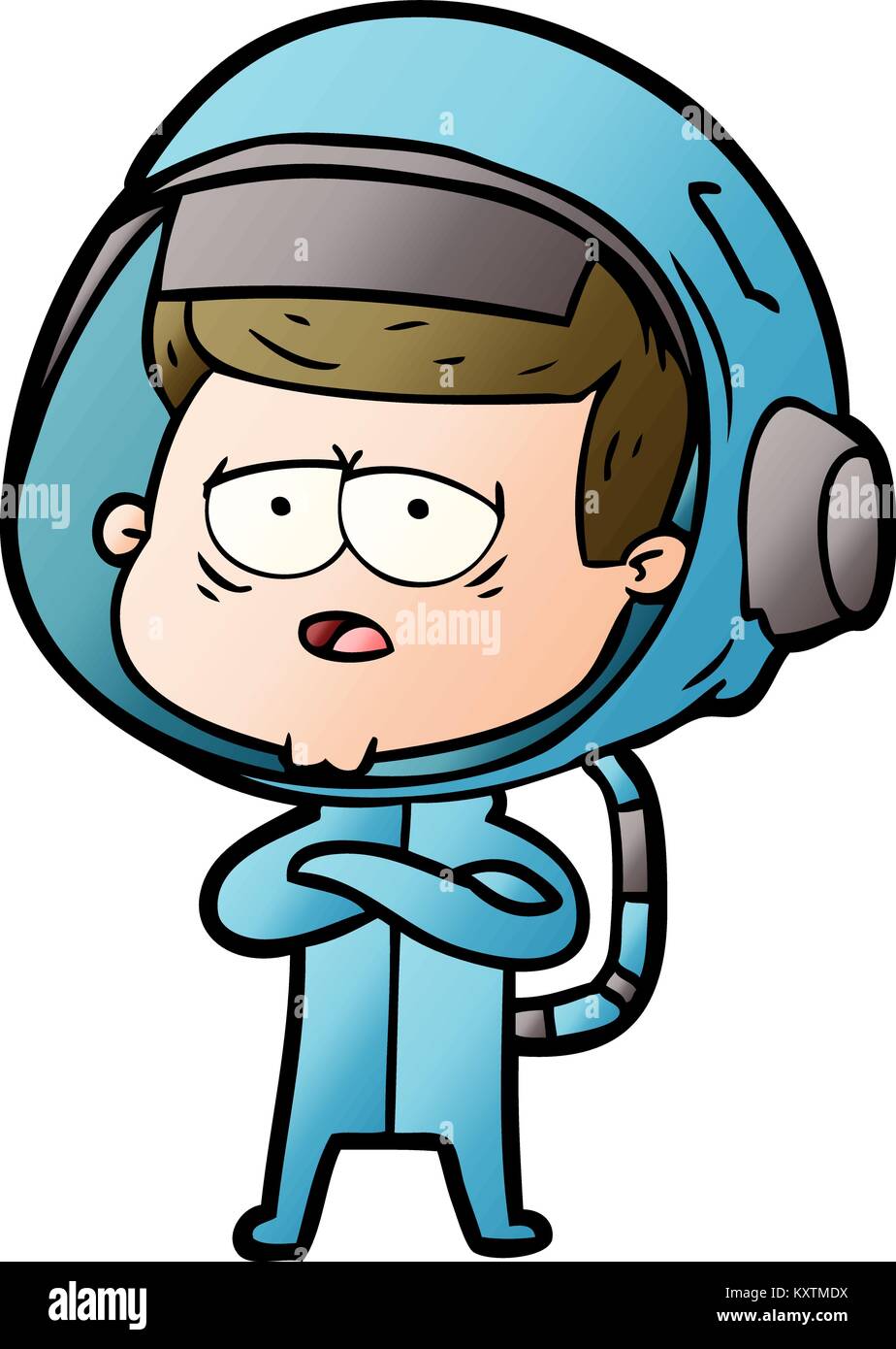 cartoon tired astronaut Stock Vector Image & Art - Alamy