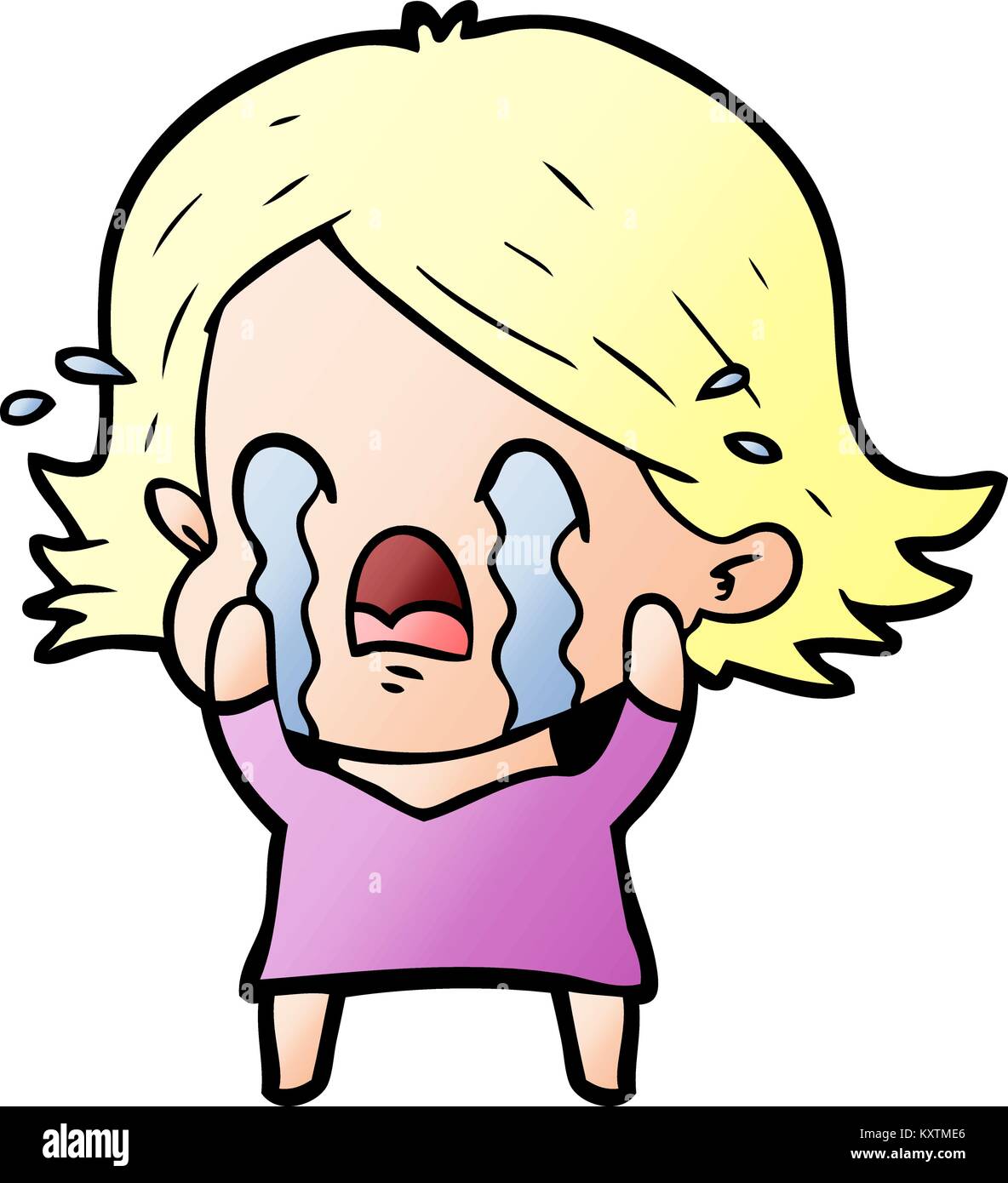 cartoon woman crying Stock Vector Image & Art - Alamy