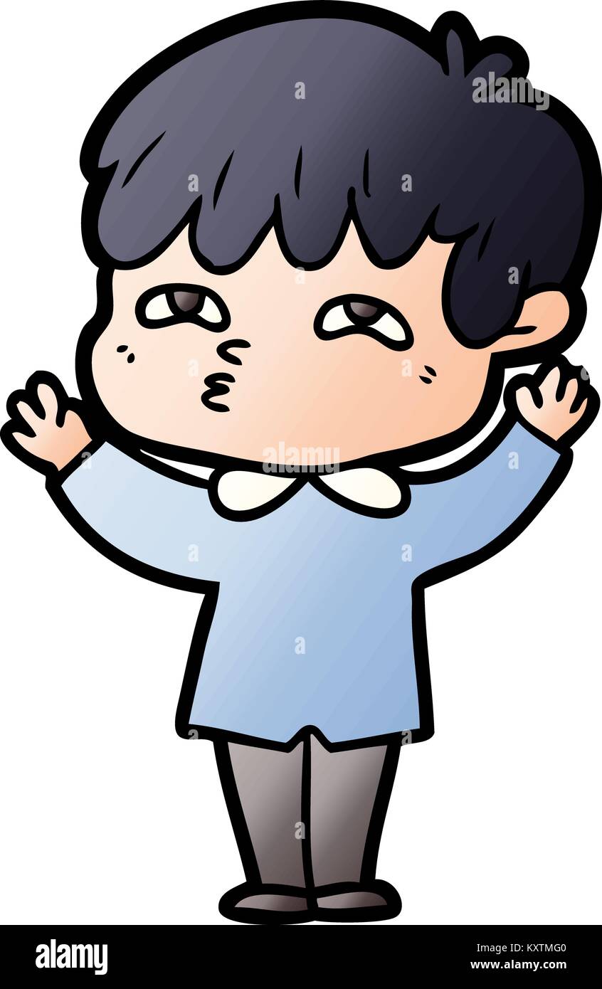 cartoon curious man Stock Vector Image & Art - Alamy