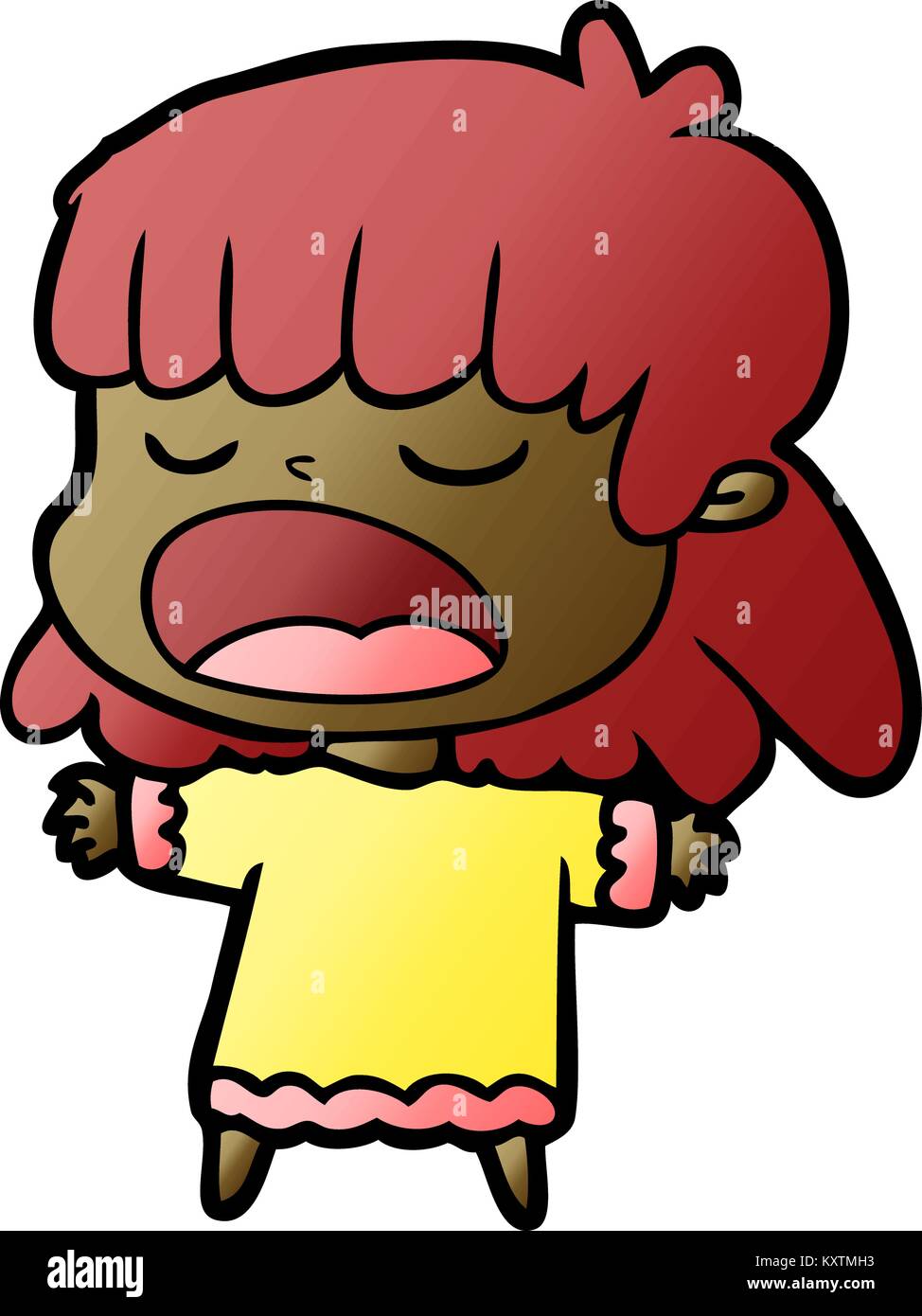 cartoon woman talking loudly Stock Vector Image & Art - Alamy