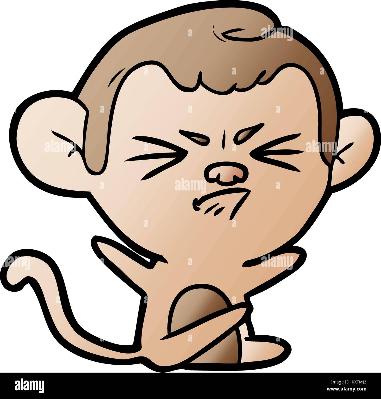 cartoon angry monkey Stock Vector Image & Art - Alamy
