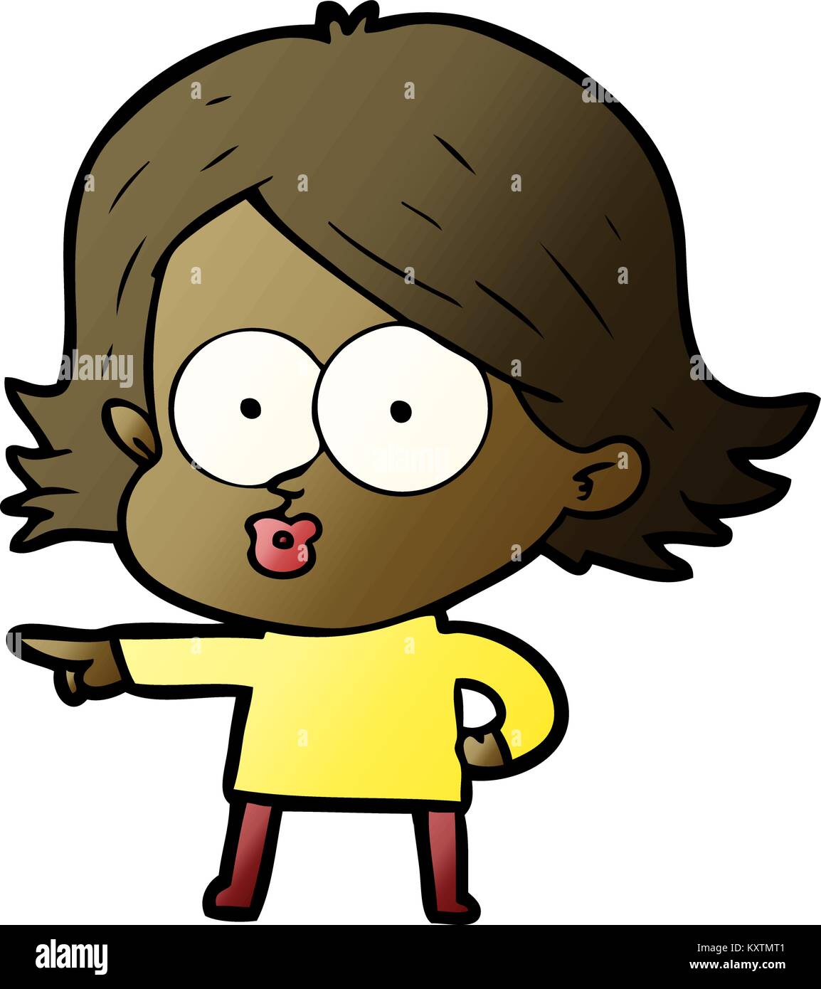 cartoon girl pouting Stock Vector Image & Art - Alamy