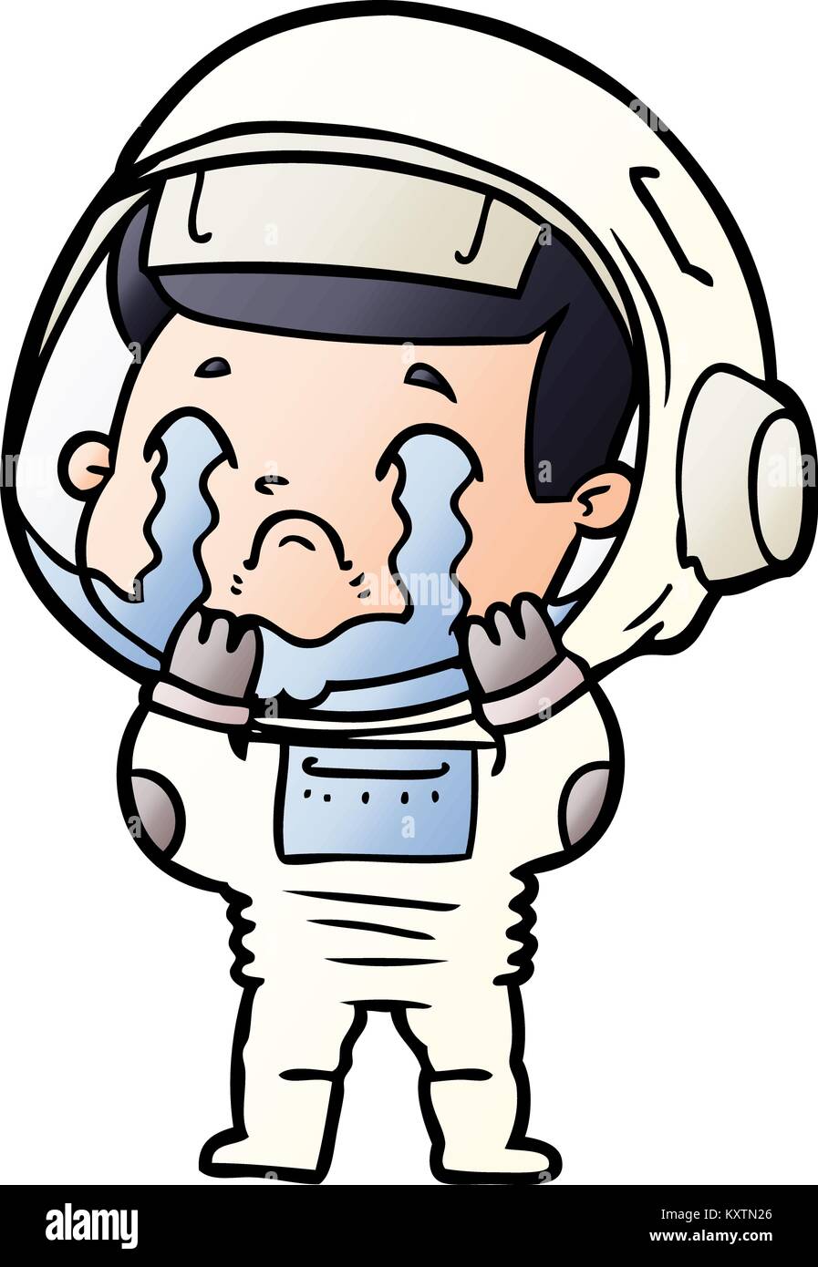 cartoon crying astronaut Stock Vector Image & Art - Alamy