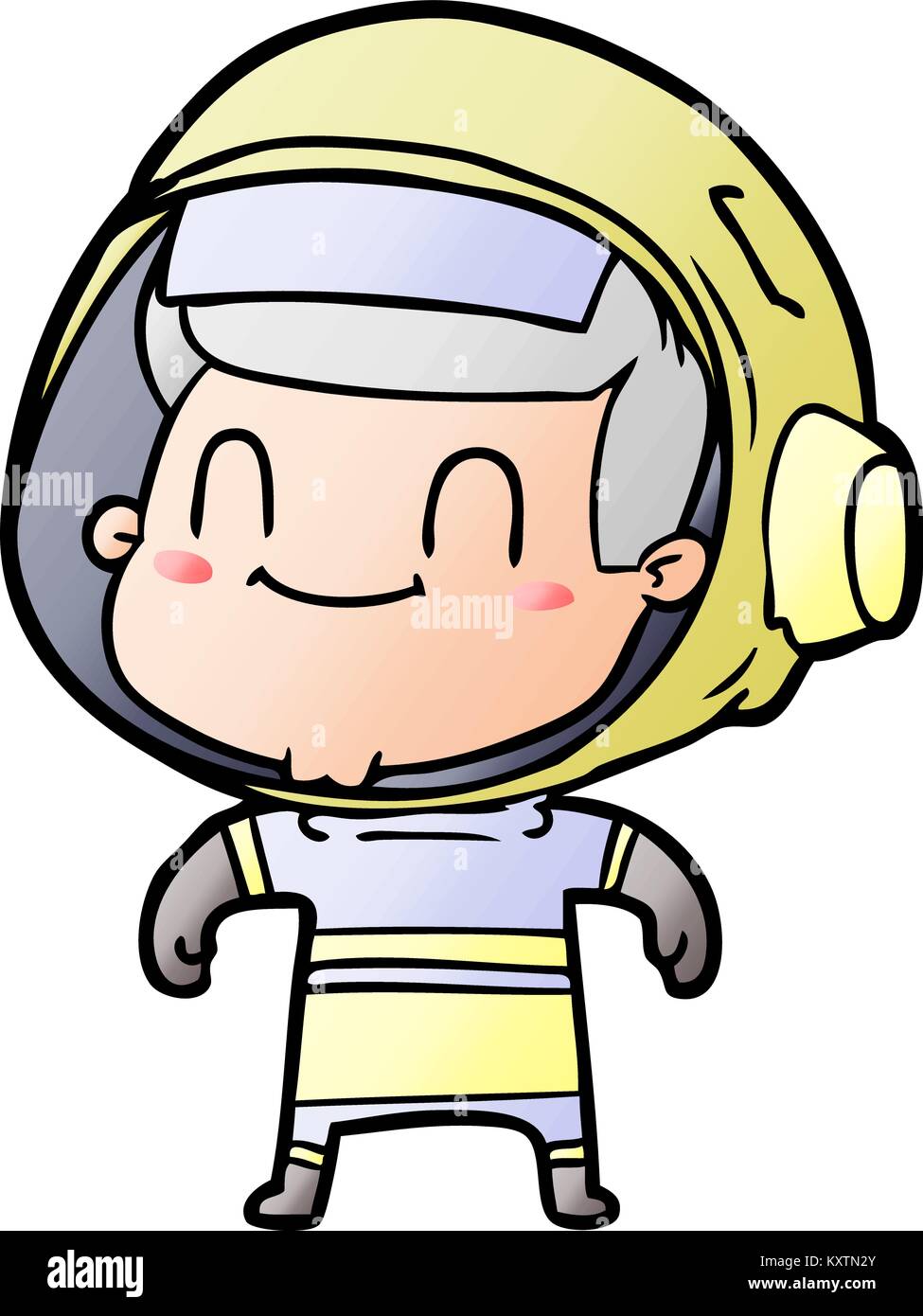 happy cartoon astronaut man Stock Vector Image & Art - Alamy