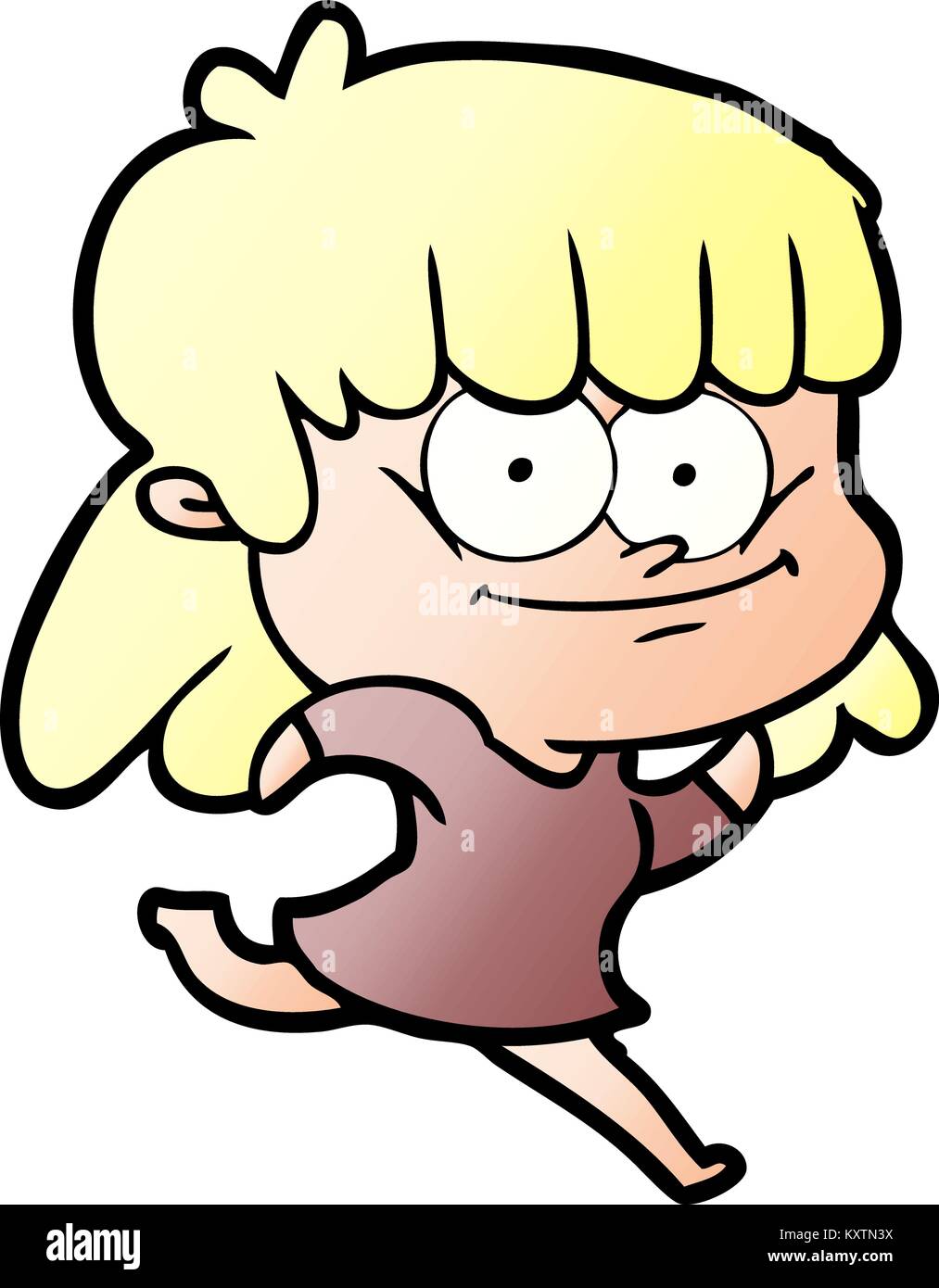 cartoon smiling woman Stock Vector Image & Art - Alamy