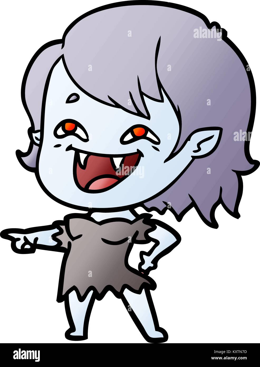 cartoon laughing vampire girl Stock Vector Image & Art - Alamy