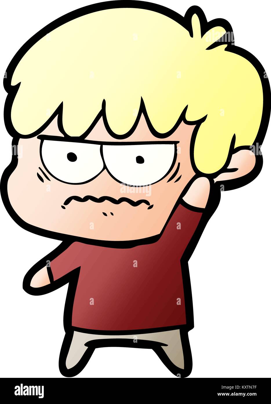 annoyed cartoon boy Stock Vector Image & Art - Alamy
