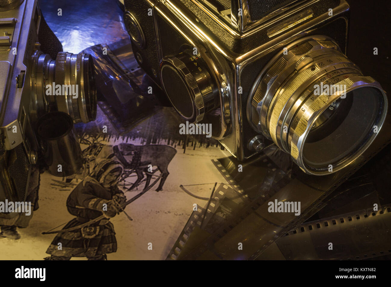 old camera retro medium format camera in the old style Stock Photo - Alamy