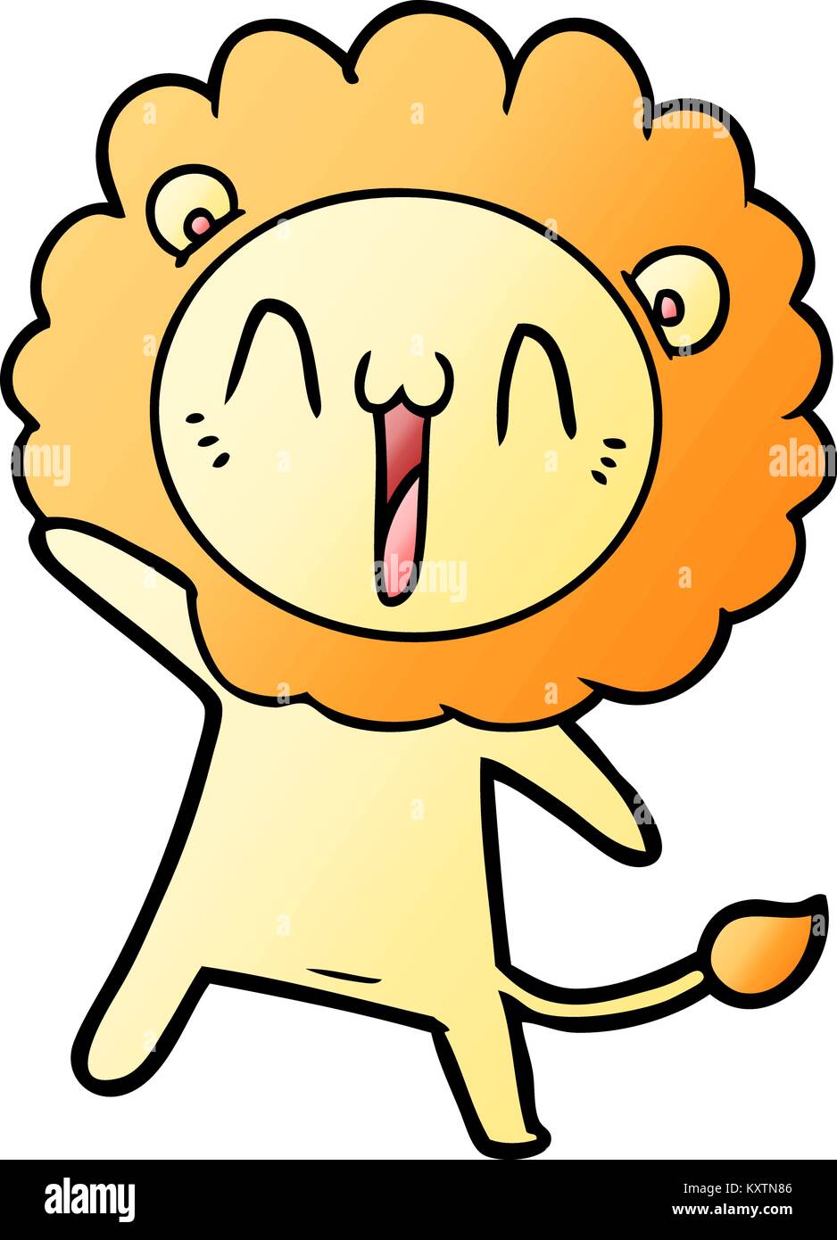 happy cartoon lion Stock Vector Image & Art - Alamy