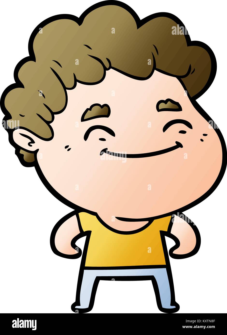 cartoon friendly man Stock Vector Image & Art - Alamy
