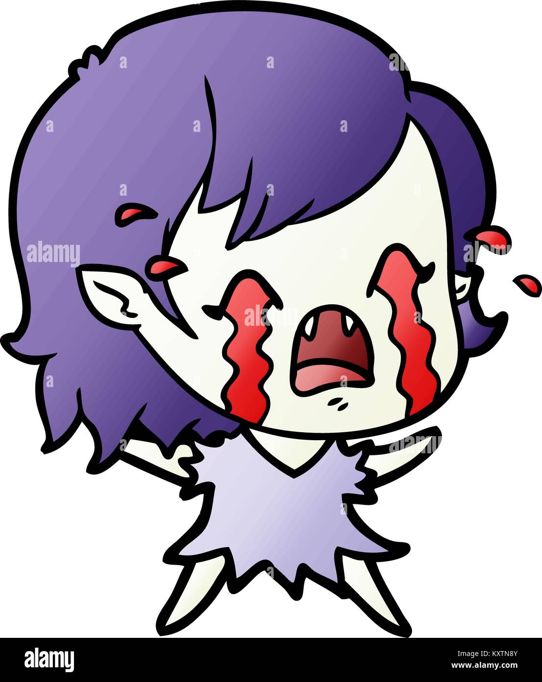 cartoon crying vampire girl Stock Vector Image & Art - Alamy