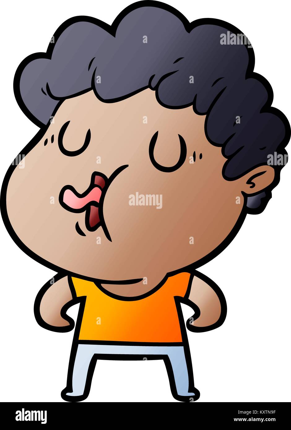 cartoon man pulling face Stock Vector Image & Art - Alamy