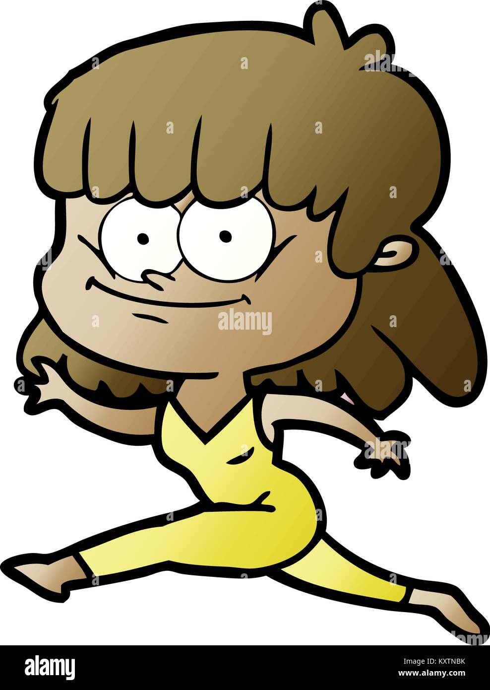 cartoon girl smiling Stock Vector Image & Art - Alamy
