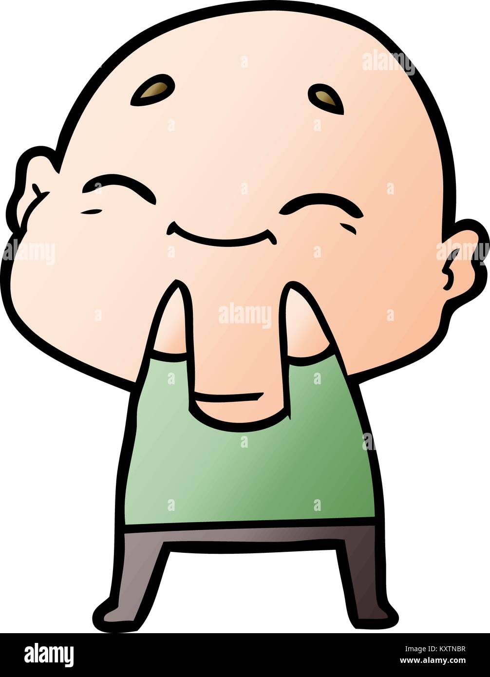 cartoon happy bald man Stock Vector Image & Art - Alamy