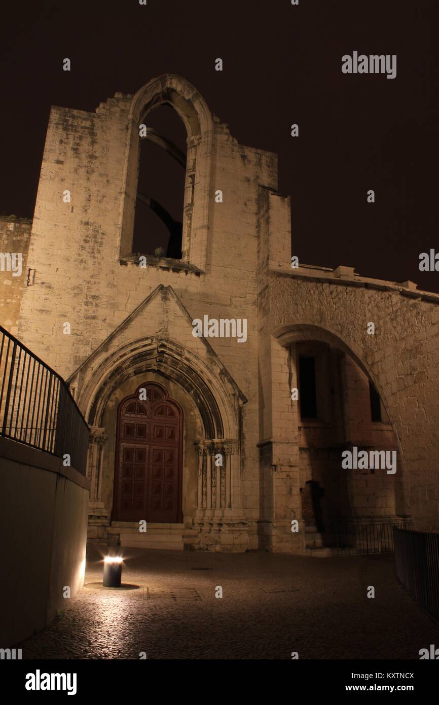 Old church ruin night portugal hi-res stock photography and images - Alamy