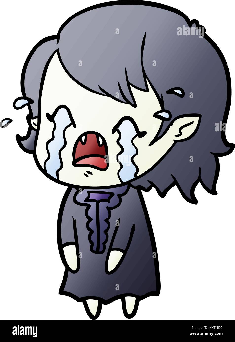 cartoon crying vampire girl Stock Vector Image & Art - Alamy