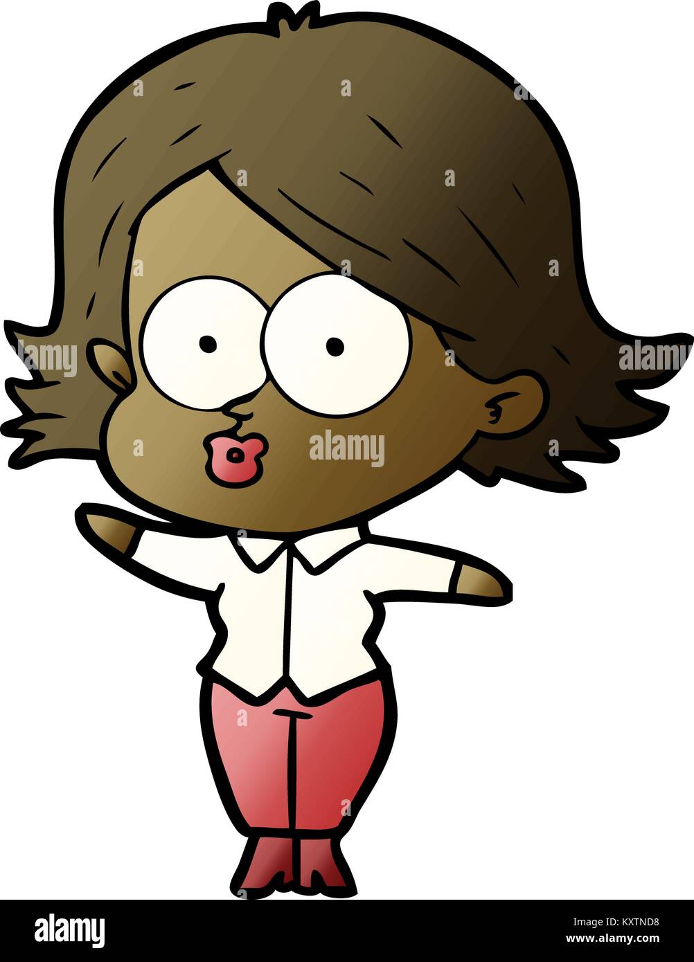 cartoon girl pouting Stock Vector Image & Art - Alamy