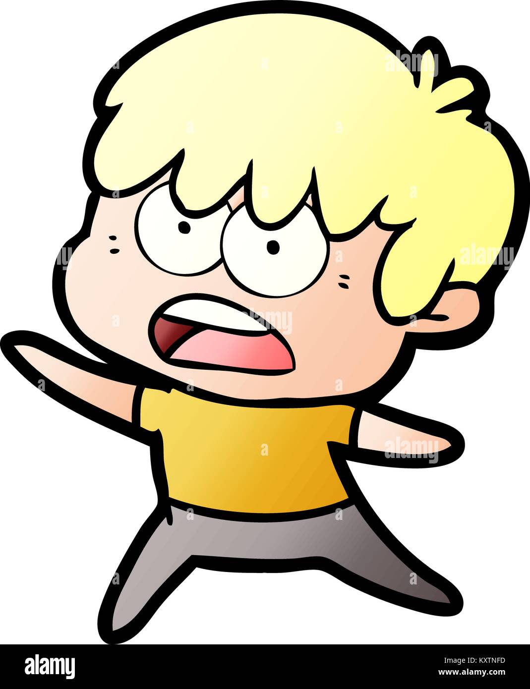 worried cartoon boy Stock Vector Image & Art - Alamy